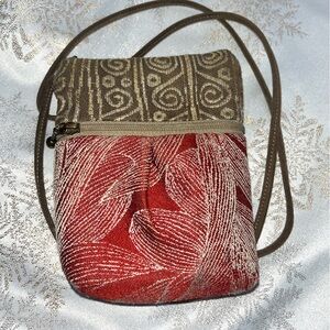 Maruca | Bags | Maruca Small Red Patterned Crossbody Purse | Poshmark
